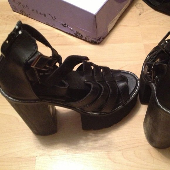 unbranded | Shoes | New Fake Leather Gladiator Strappy Platform Sandals ...